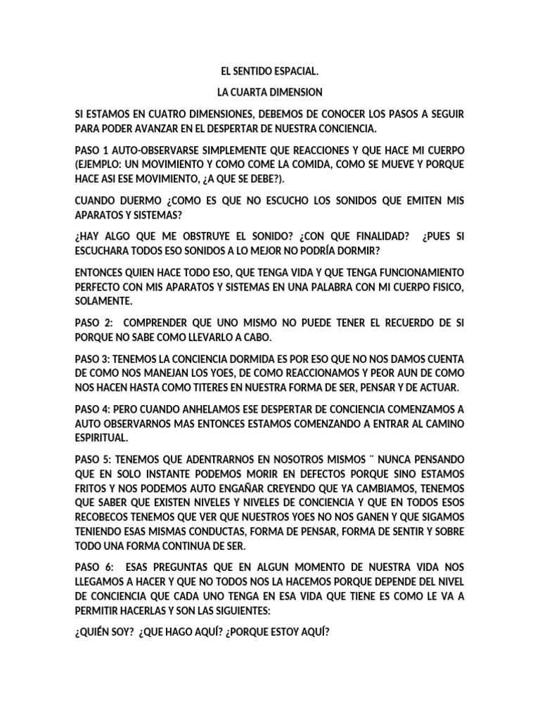 El Sentido Espacial | PDF