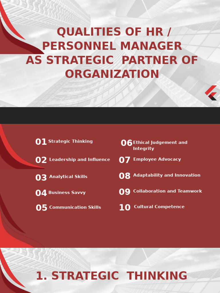 Essential Qualities of Personnel Managers | PDF | Leadership | Human ...