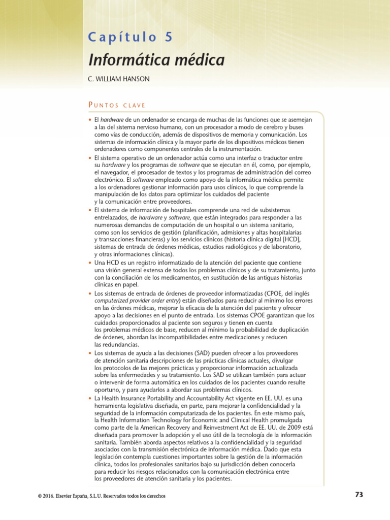 Cap 5 Informatica Medica | PDF