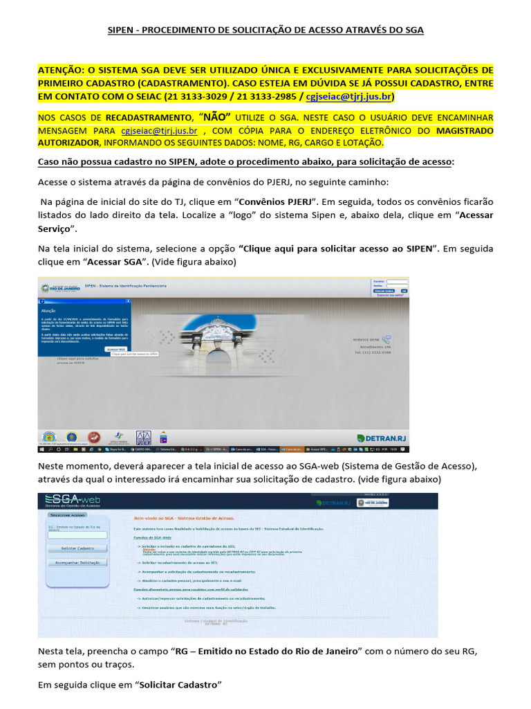 Sga Sipen Orientacoes de Preenchimento | PDF