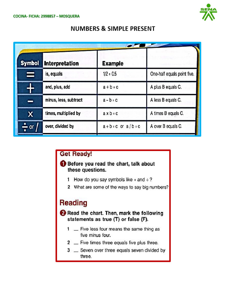 Numbers Present | PDF | Languages | Foreign Language Studies