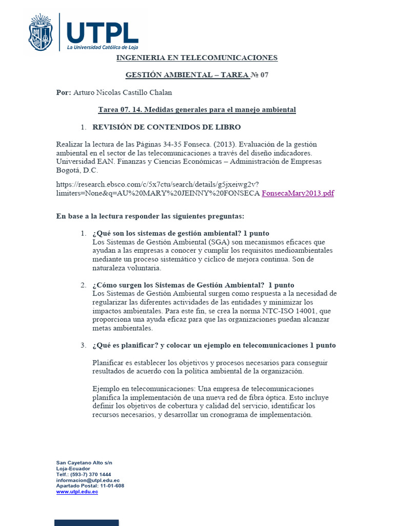 Tarea 07 Castillo Gestion | PDF