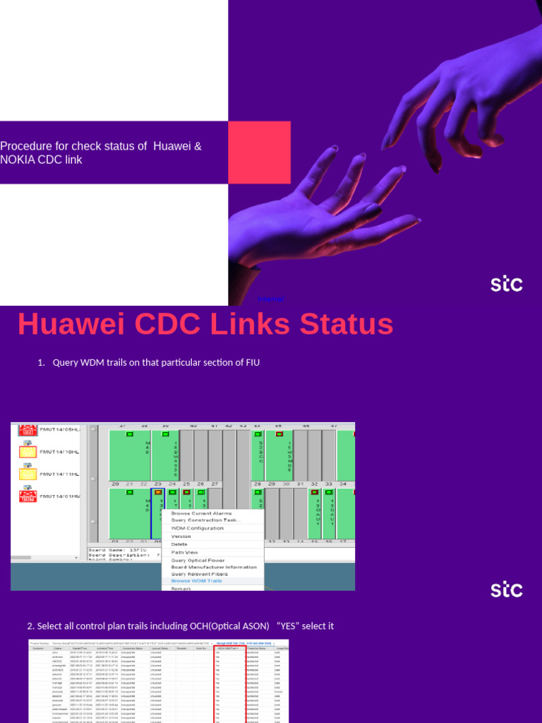 How To Check CDC Link Status in Nokia and Huawei | PDF