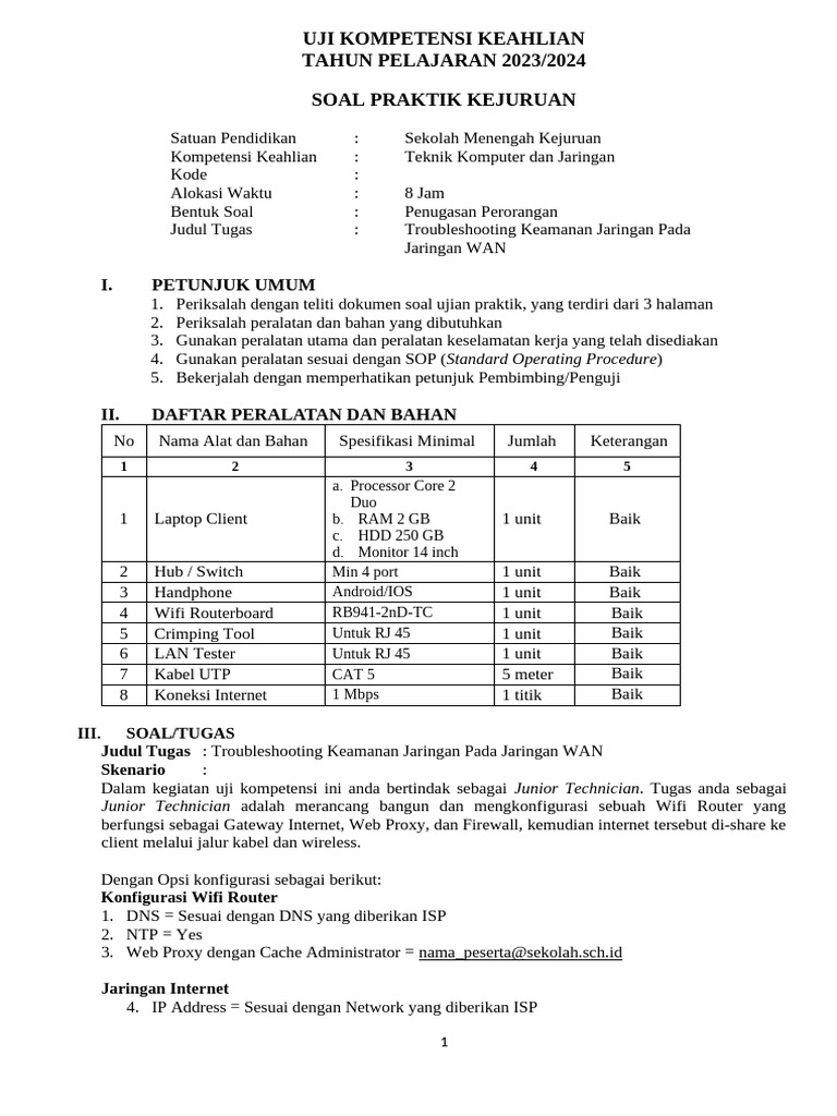 Soal Ukk 2023-2024 | PDF