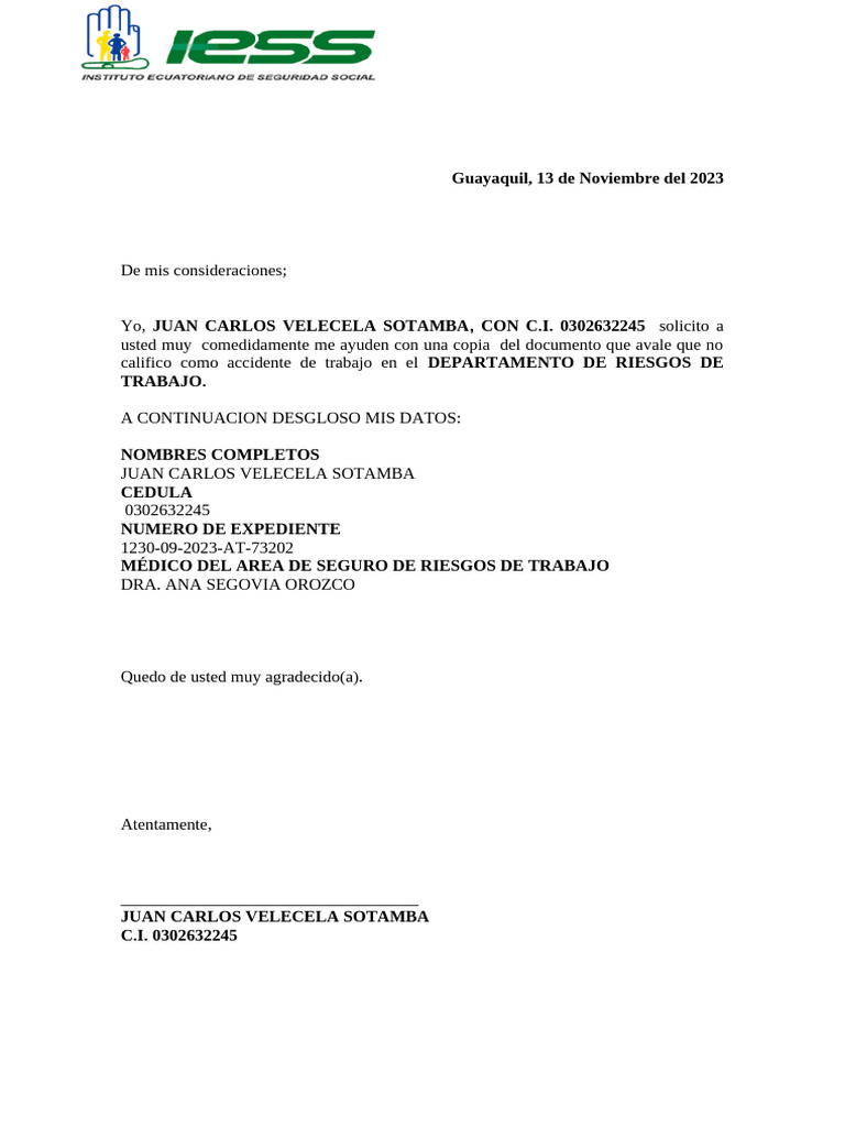 Solicitud Iess Juan Carlos y Titulo Universitario | PDF