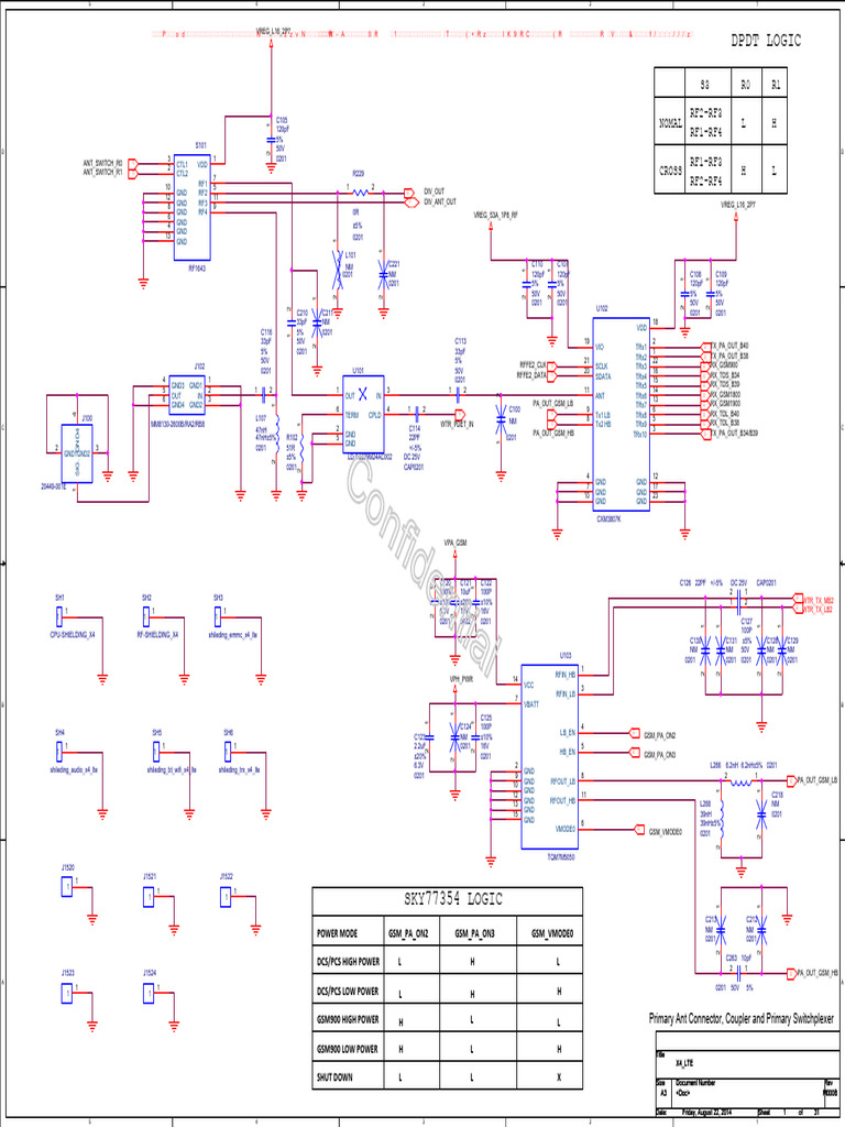 Xiaomi Mi 4 Lte Schematic | PDF
