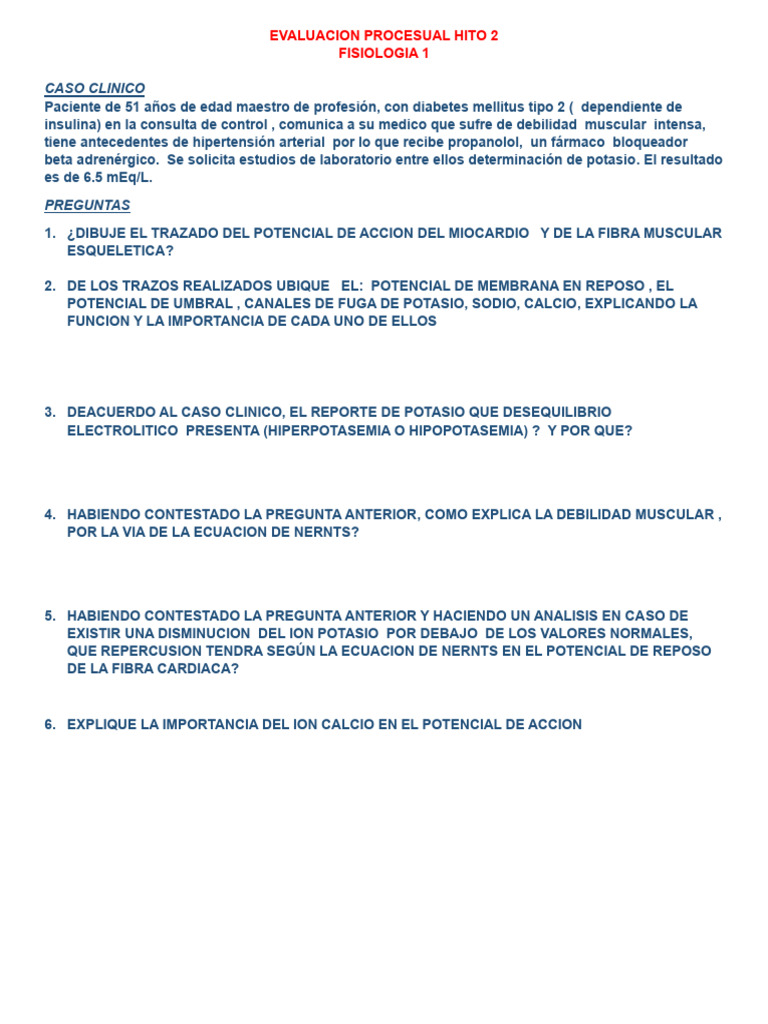 2.24 Evaluacion Procesual Caso Clinico Hito 2 | PDF