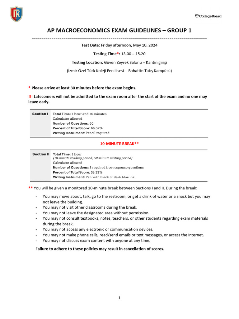 Ap Macroeconomics Exam Guidelines | PDF | Smartwatch | Computing