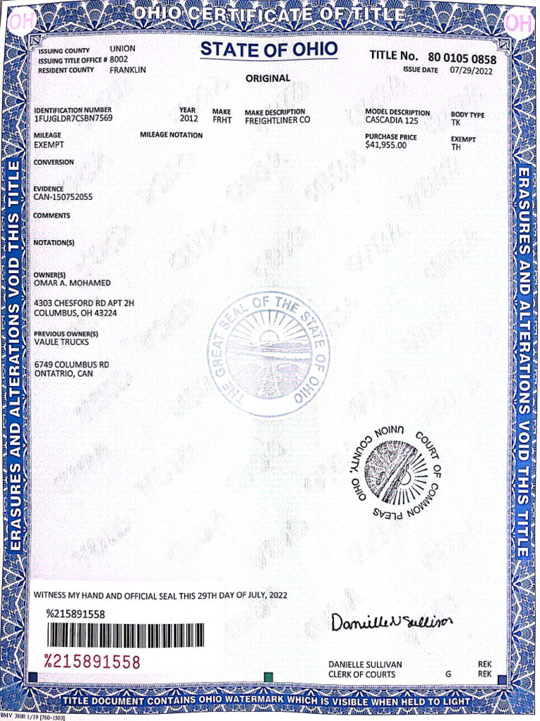 Truck Title | PDF