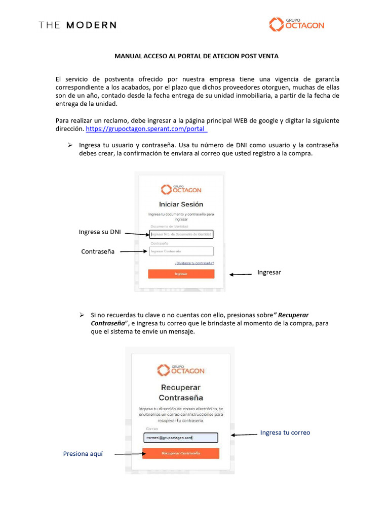 Anexo 5 - Acceso Al Portal de Usuario Sperant | PDF
