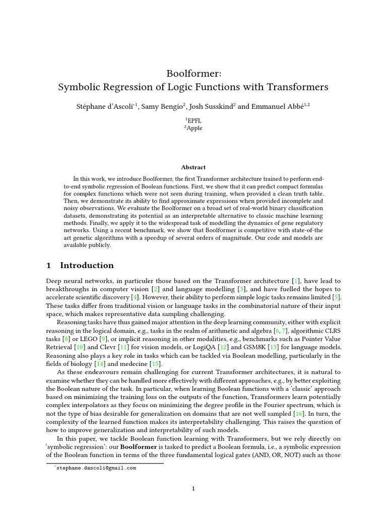 Symbolic Regression of Logic Functions | PDF | Machine Learning | Deep ...