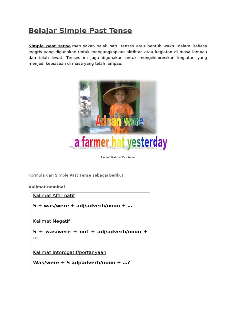 Belajar Simple Past Tense | PDF