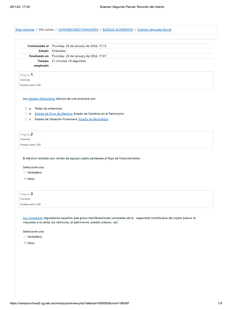 Examen Segundo Parcial - Revisión Del Intento | PDF