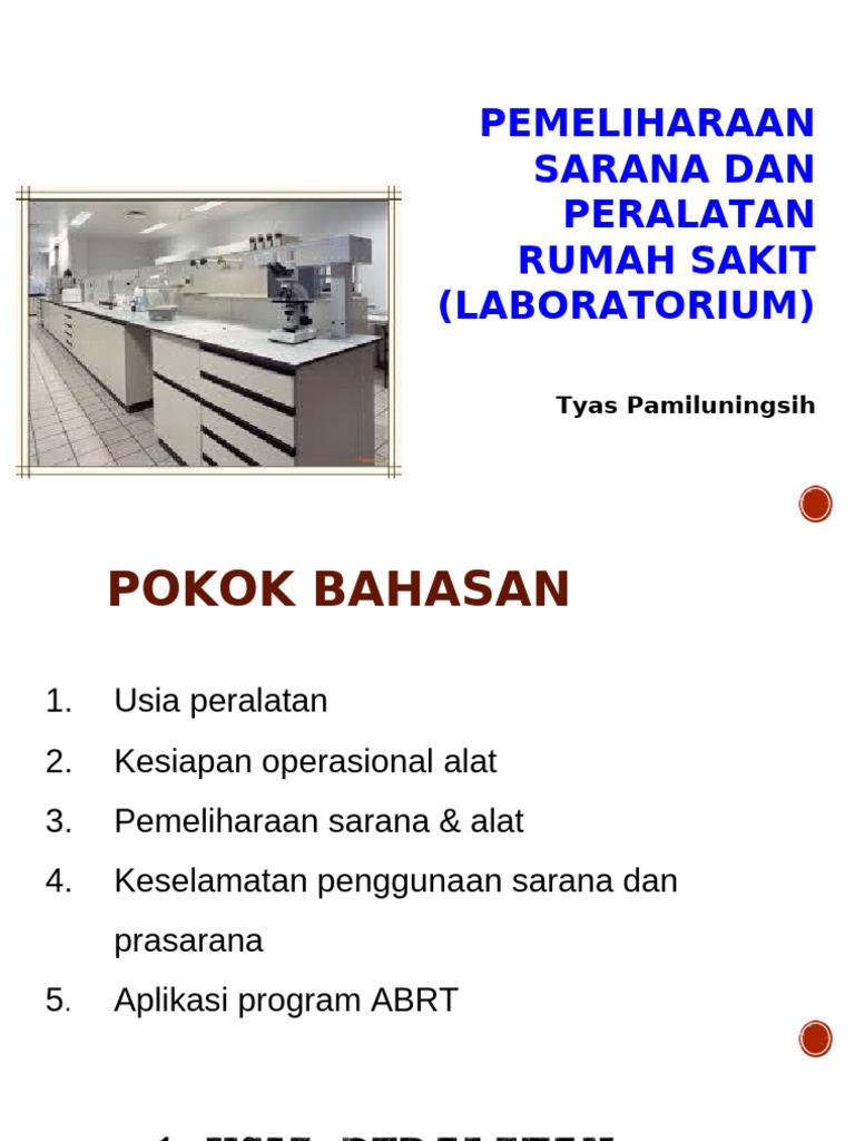 Rev Pemeliharaan Sarana & Peralatan Lab | PDF