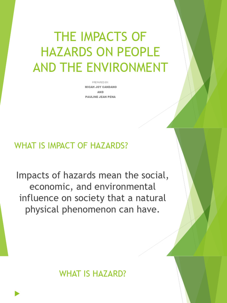 The Impacts of Hazards On People and Environment | PDF