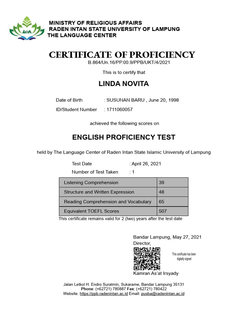 TOEFL Linda | PDF