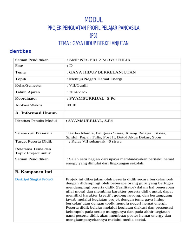 Modul p5 Pak Ical | PDF
