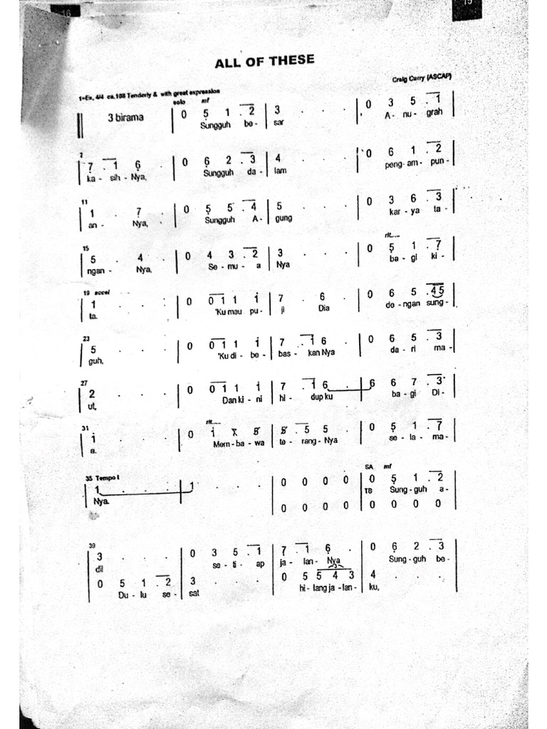 All of These Chord | PDF