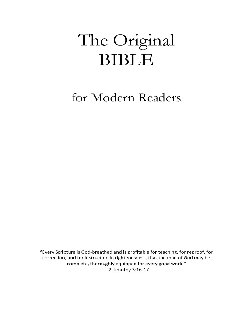 The Original Bible Online Edition | PDF