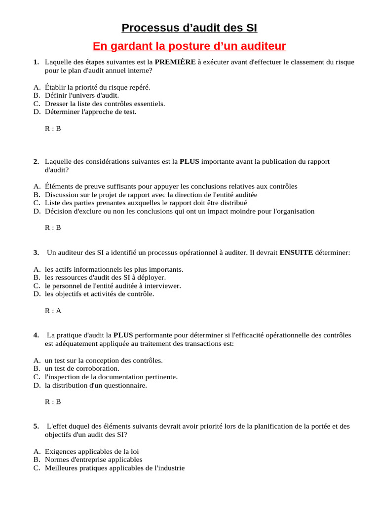 Exos Chap1 CISA | PDF