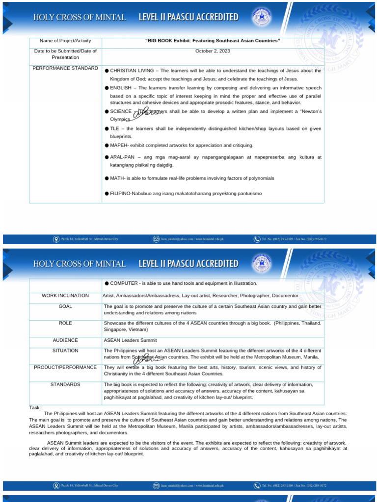 PERFORMANCE TASK GRADE 8 1st Quarter | PDF