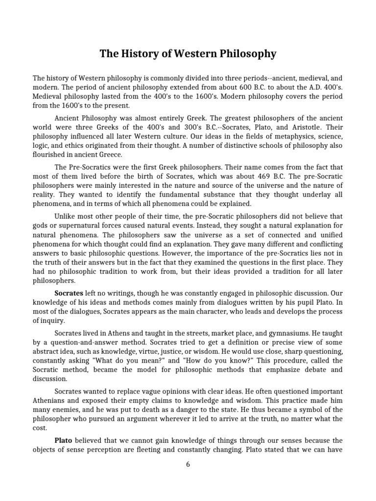 History of Western Philosophy | PDF