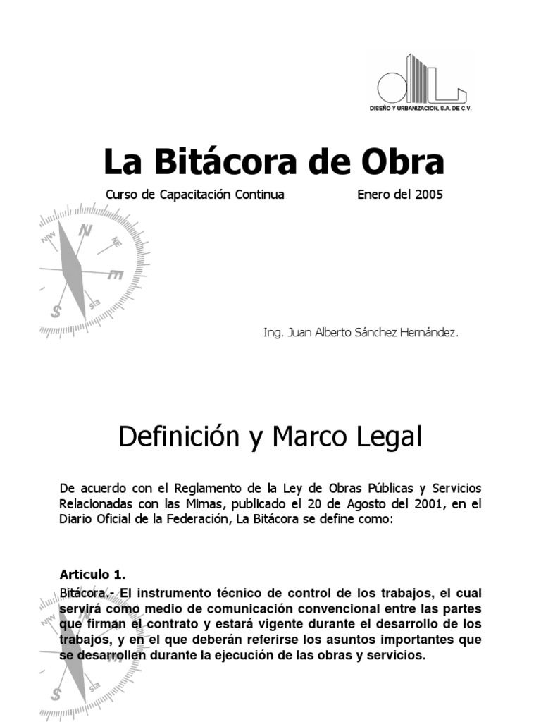 BITACORA DE OBRA