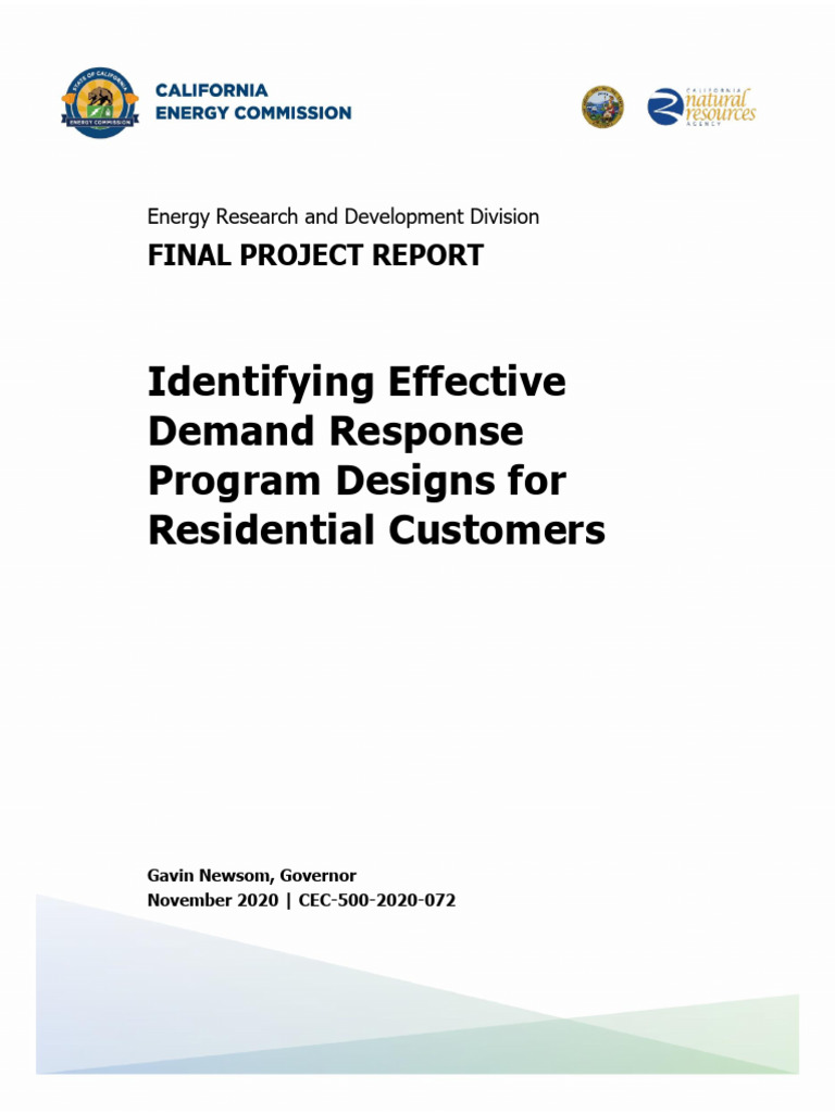 Identifying Effective Demand Response Program Designs For Residential ...