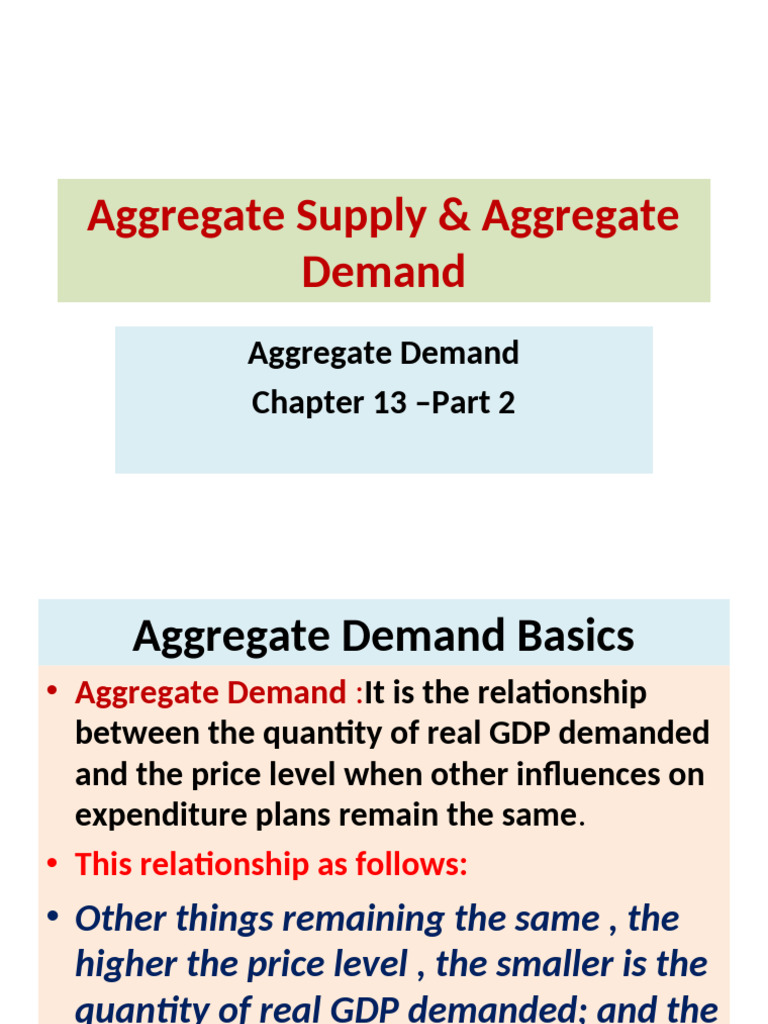 Aggregate Supply & Aggregate Demand - Ch.13 - 2 | PDF