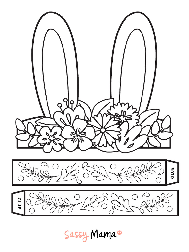 Easter Crown Bunny Ears Sassy Mama Printables Download | PDF
