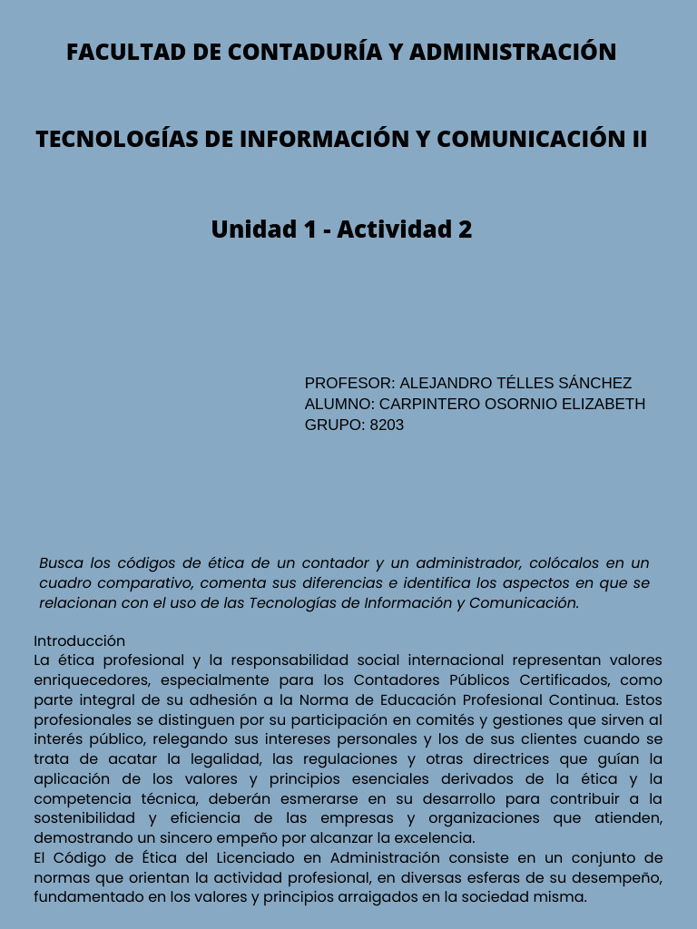 Unidad 1 Actividad 2 PDF | PDF