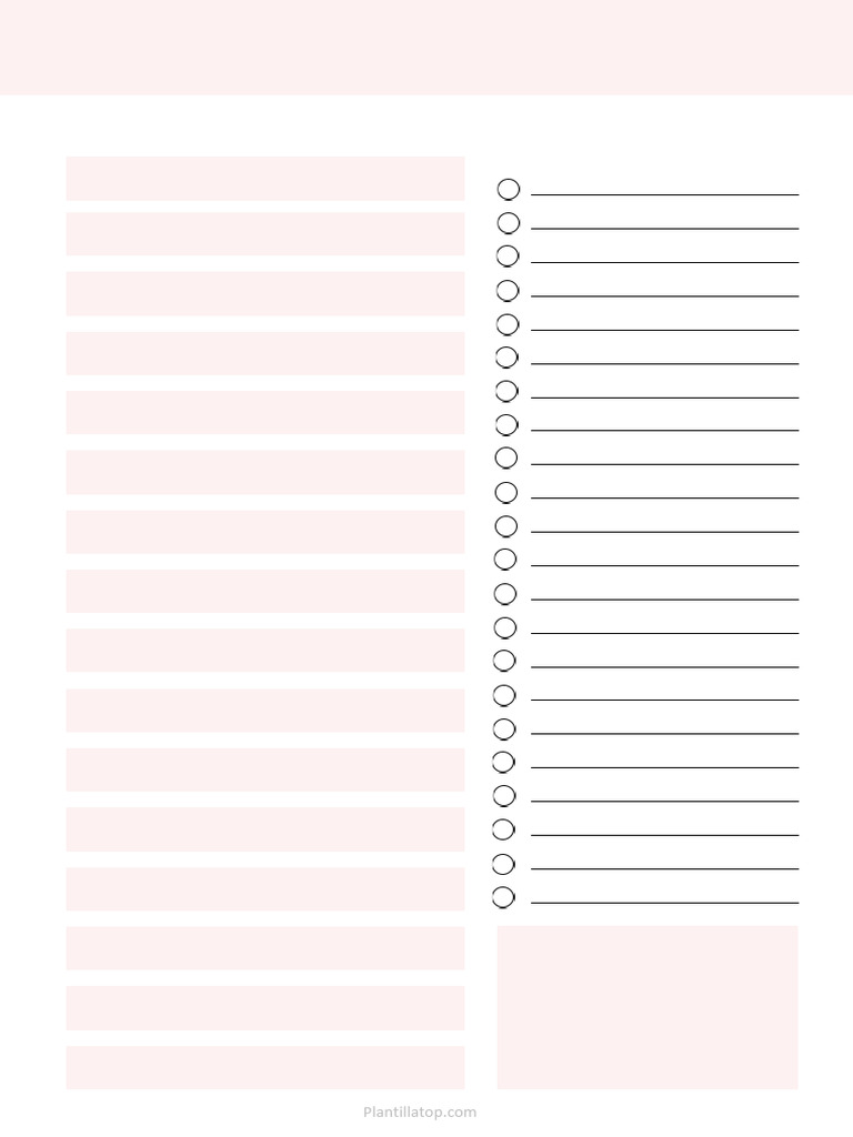 Planning-Diario-Con-Horas Plantilla de 1 Hoja | PDF