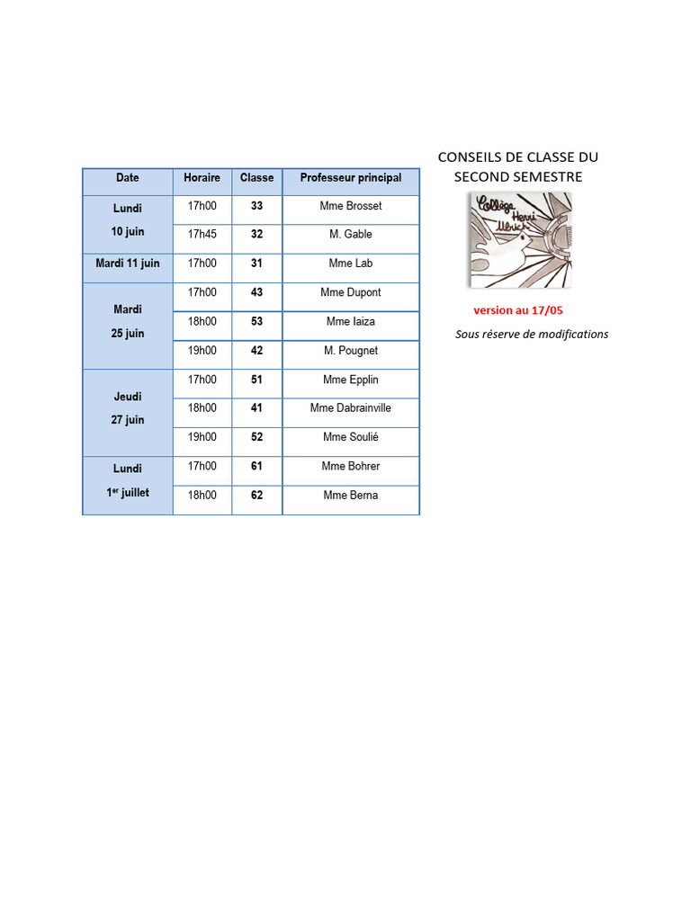 Planning CC S2 2023-2024 | PDF