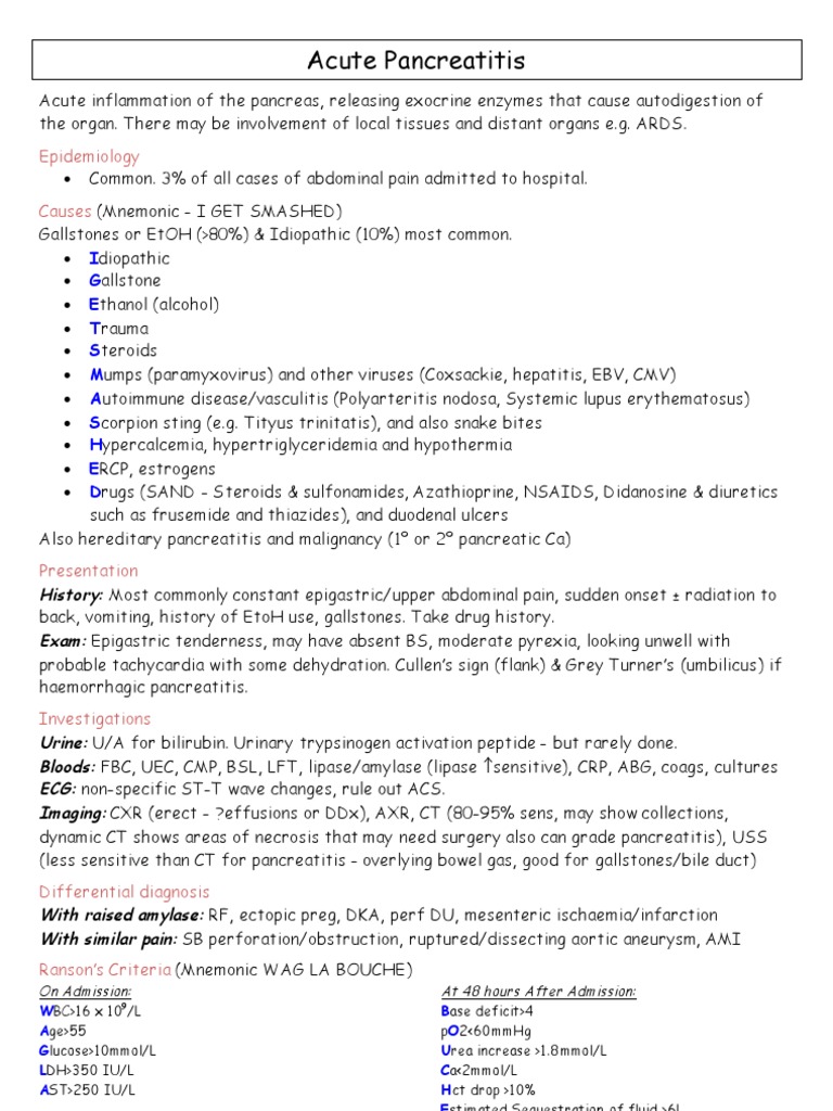 A Comprehensive Overview of Acute Pancreatitis Covering Epidemiology ...