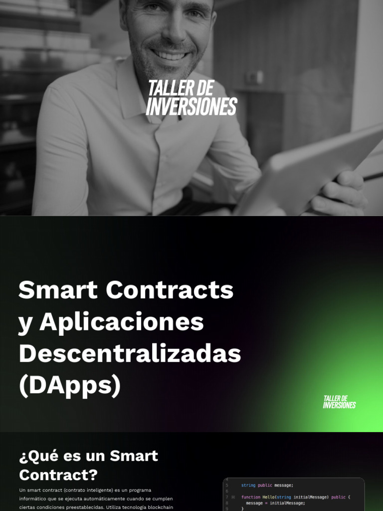 Clase 1 - Smart Contracts y Aplicaciones Descentralizadas (DApps) | PDF