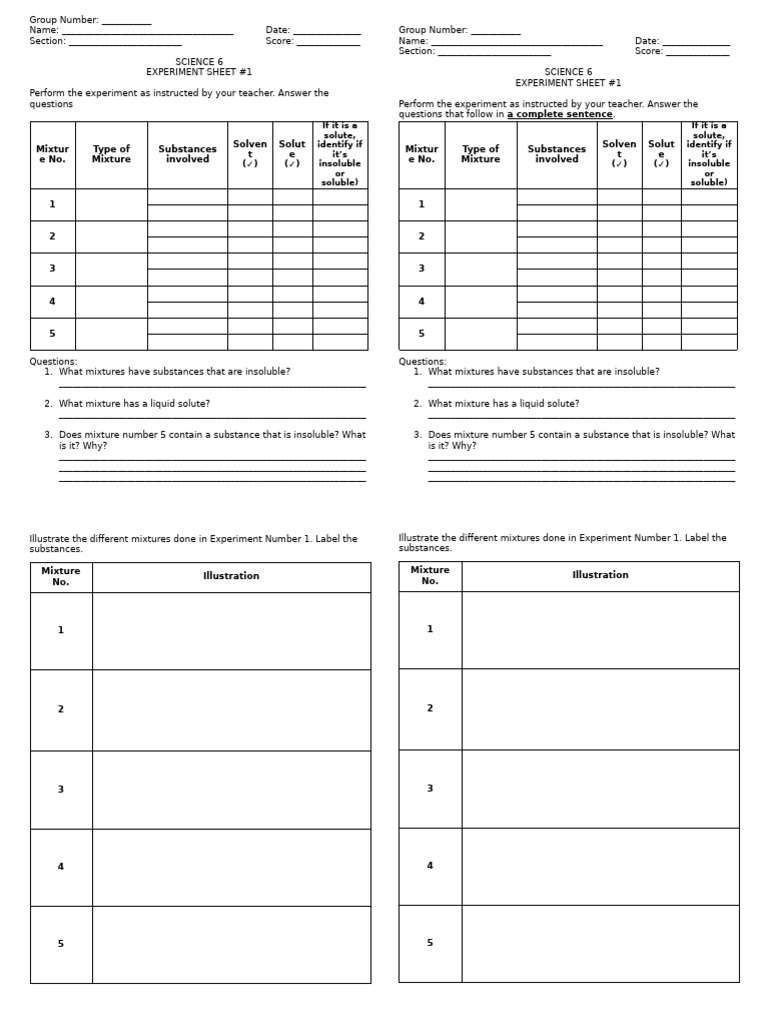 Experiment Sheet #1 Q1 | PDF