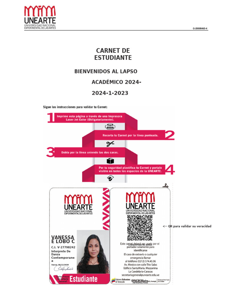 Carnet Estudiantil | PDF