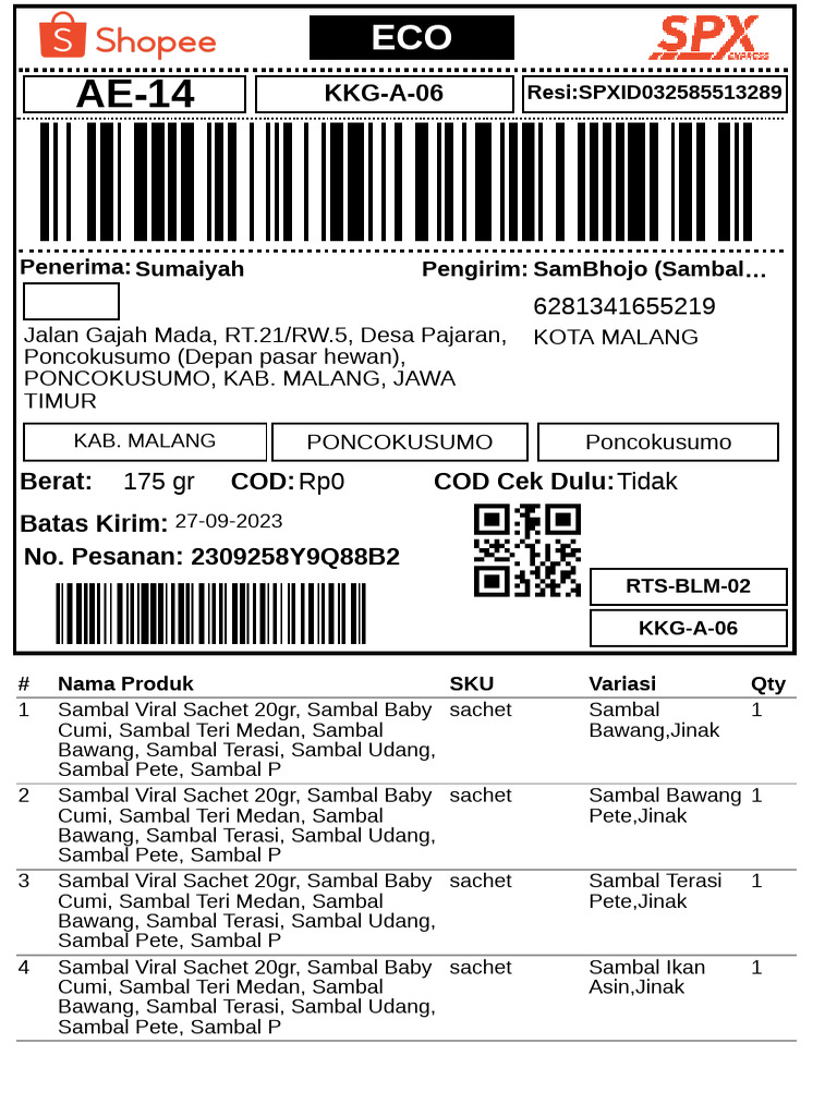 Label Pengiriman - Hemat - 1 - 30 | PDF