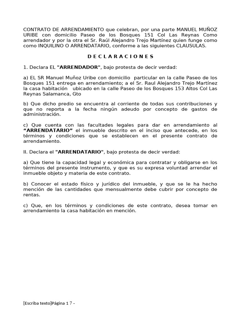 Contrato de Arrendamento em Salamanca | PDF | Leasing | Direito Comum