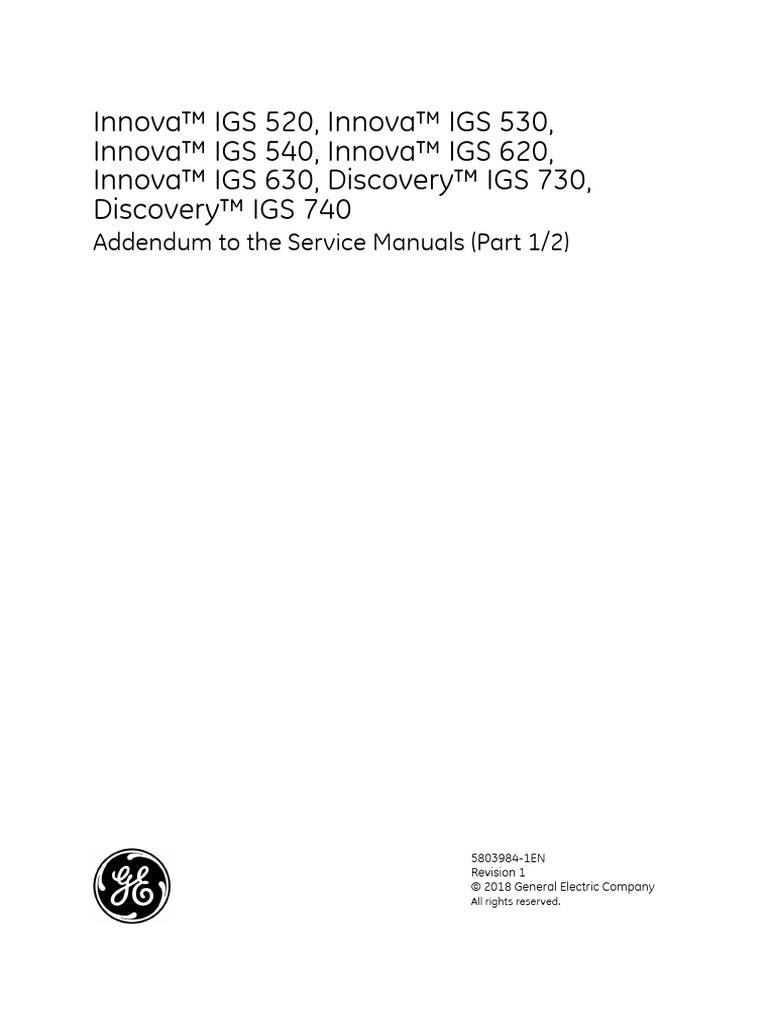 Innova IGS 520 Innova IGS 530 Innova IGS 540 Innova IGS 620 Innova I - SM - 5803984-1EN - 1 | PDF