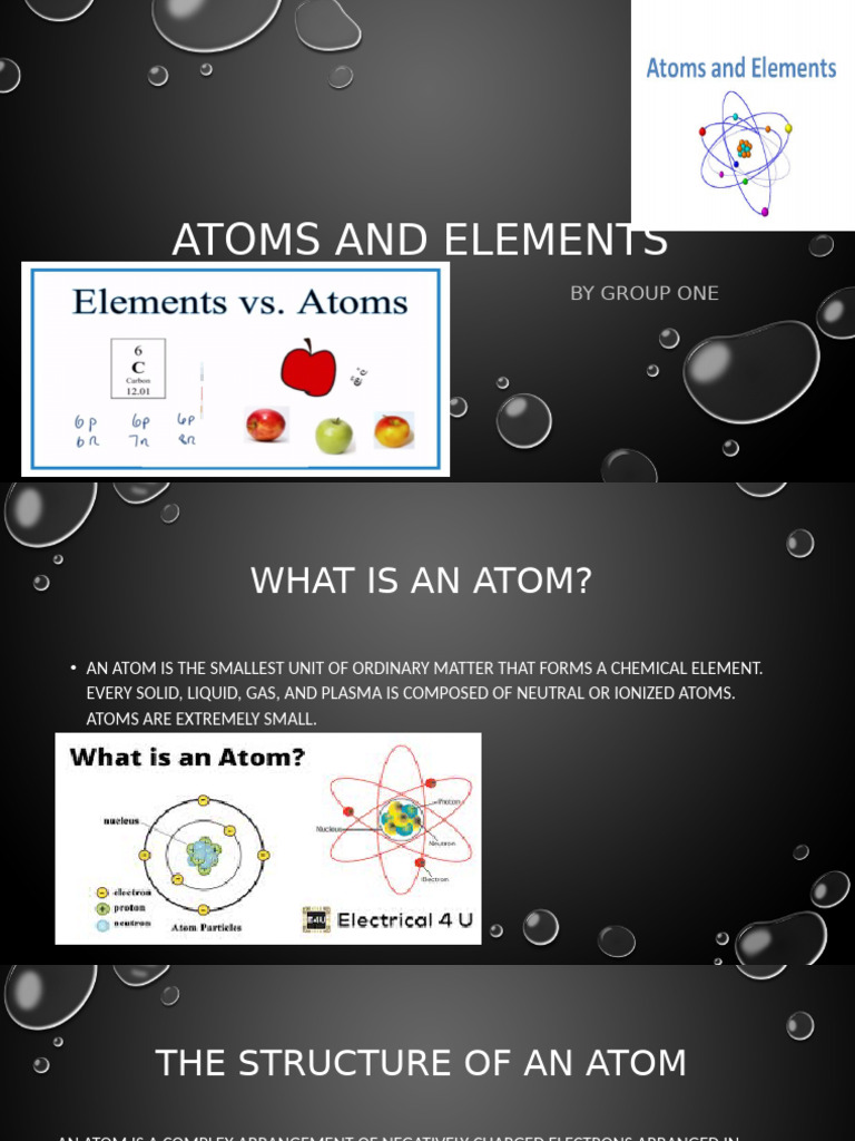 Atoms and Elements | PDF