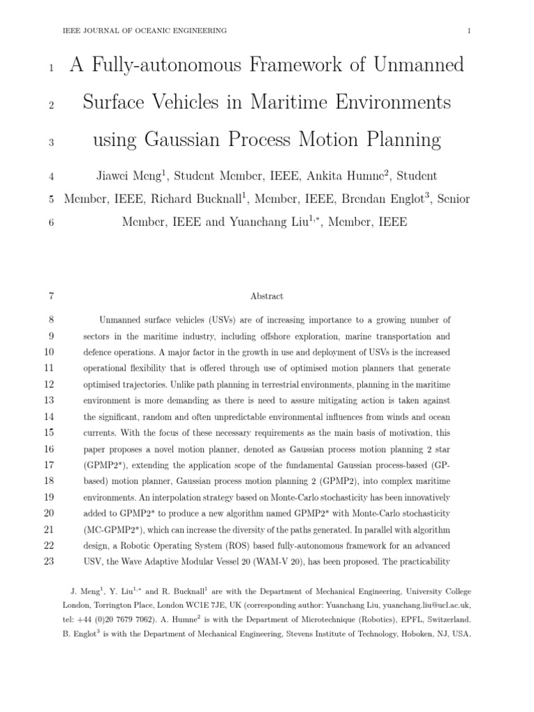 A Fully Autonomous Framework of Unmanned Surface Vehicles in Maritime Environments Using ...