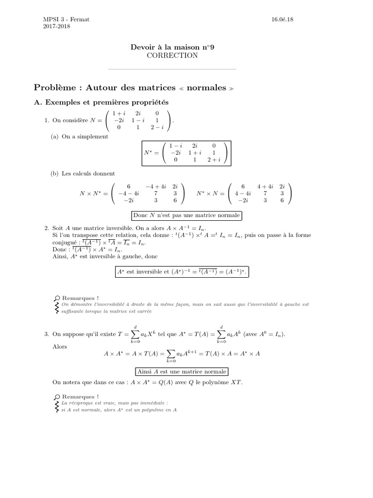 DM9 - Correction | PDF