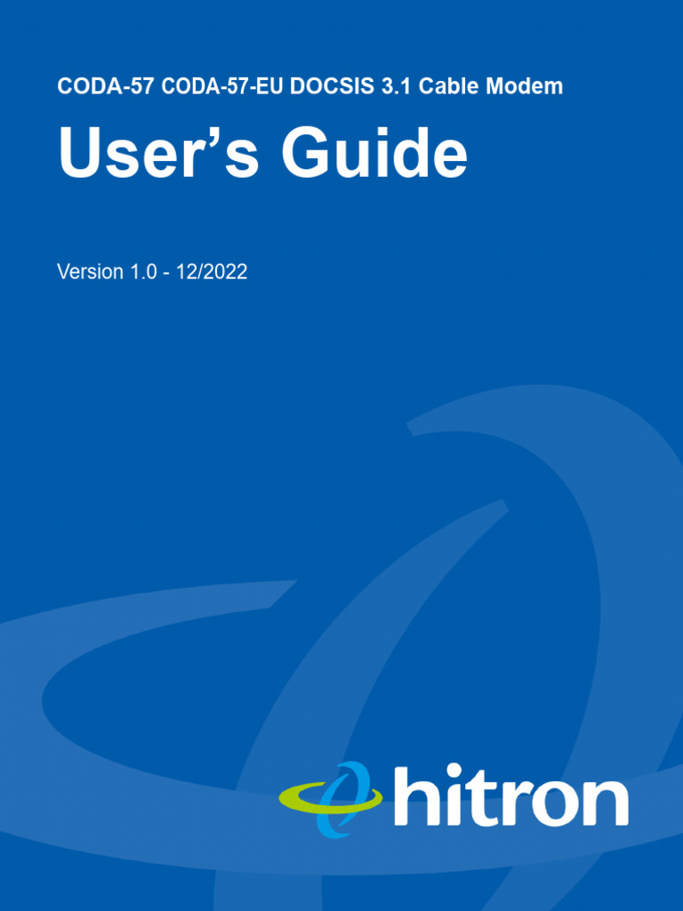 Hitron Coda 57user Guide | PDF