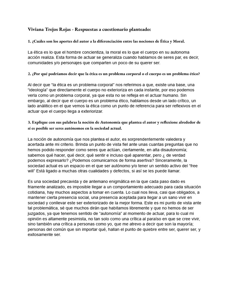 Ética, Cuerpo y Autonomía | PDF