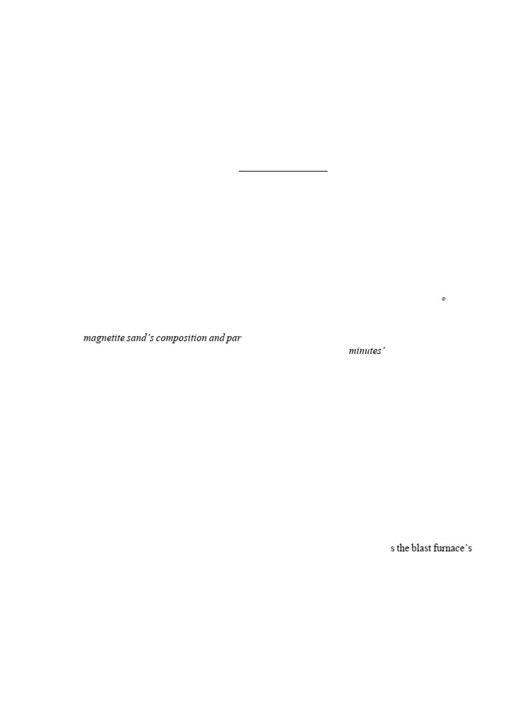 Fudolig, Et Al. - Ironmaking of Magnetite Sand Concentrates Through The ...
