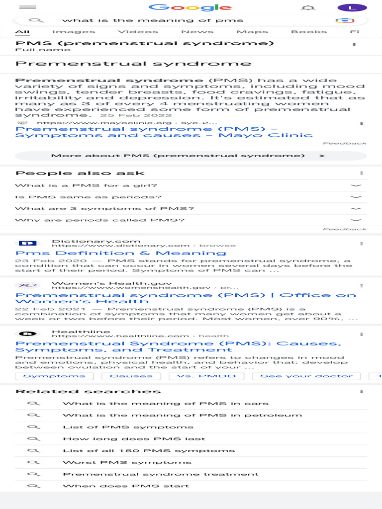 What is the Meaning of Pms - Google Search | PDF