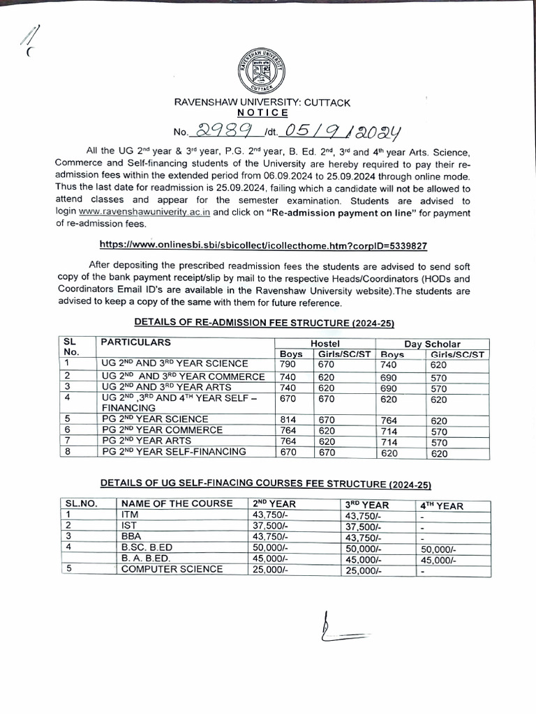 Readmission Notice 2024 | PDF