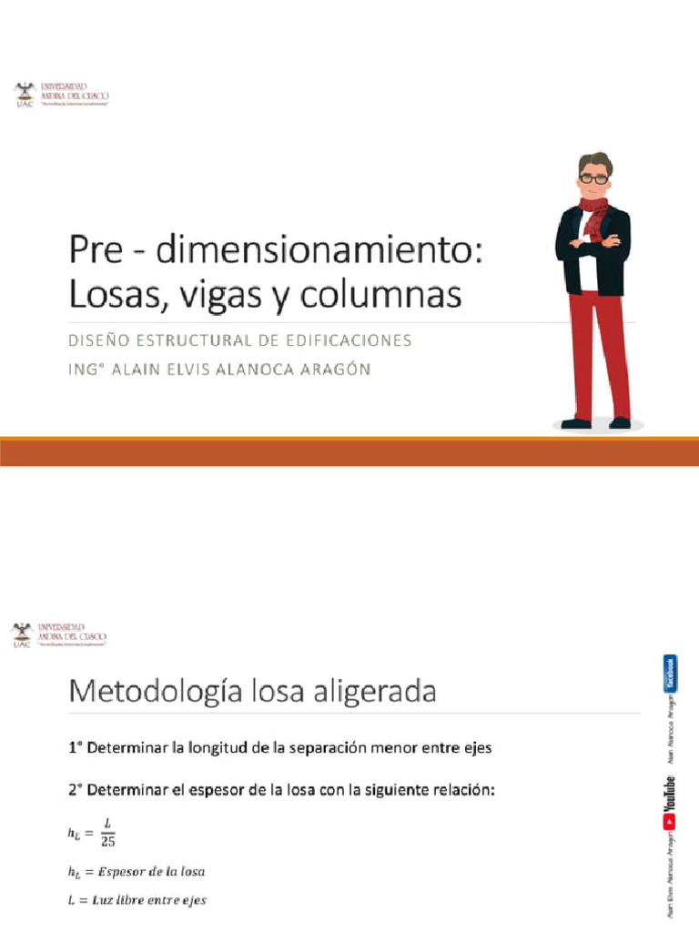 Predimensionamiento de Losas Vigas y Columnas 2020 Iipdf 257925550 | PDF