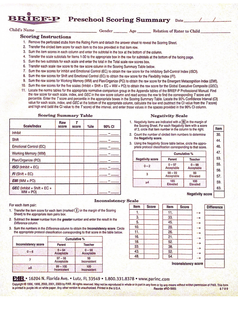 Brief 2 Correcao Pre-escolar | PDF